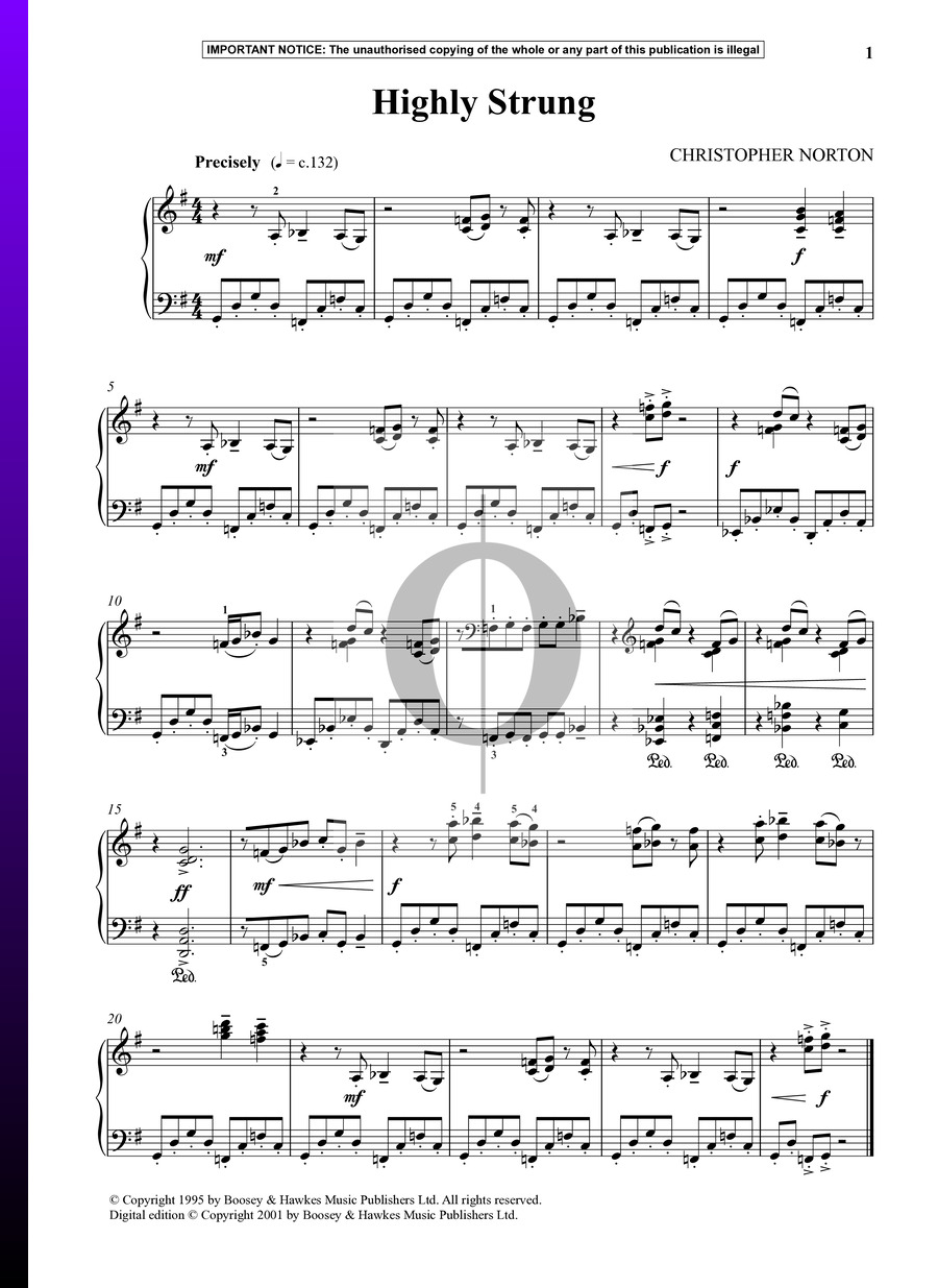 Highly Strung (Christopher Norton) Piano Sheet Music - OKTAV