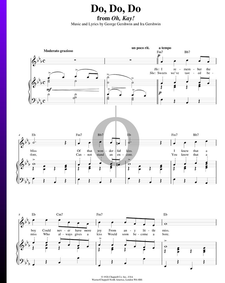 Do-Do-Do (George Gershwin) Piano Sheet Music - OKTAV