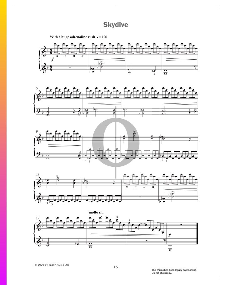 Skydive (Paul Harris) Piano Sheet Music - OKTAV