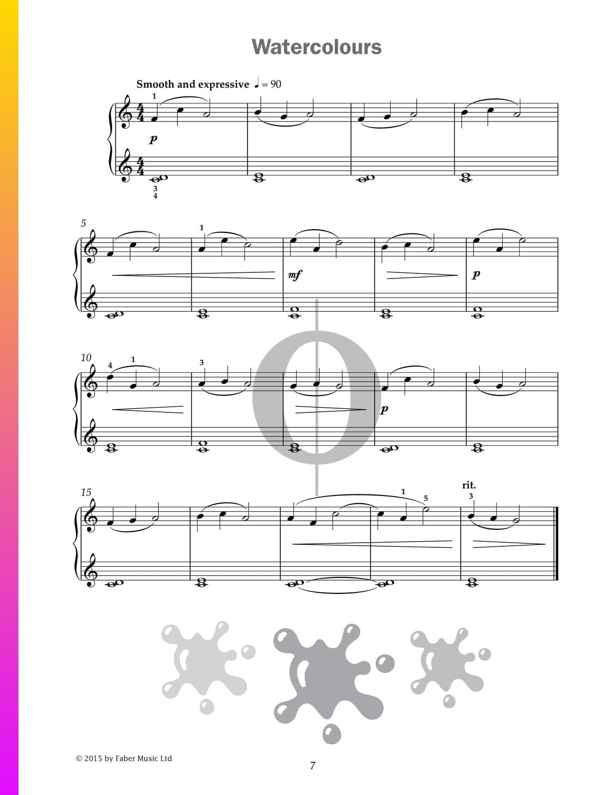 Watercolours (Paul Harris) Piano Sheet Music - OKTAV