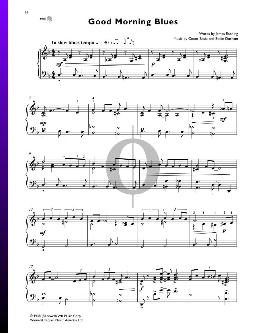 Good Morning Blues (Count Basie) Piano Sheet Music - OKTAV