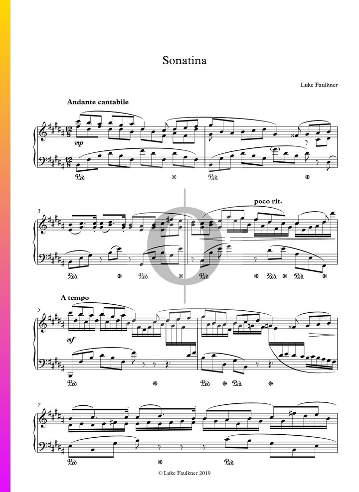 Sonatina (Luke Faulkner) Piano Sheet Music - OKTAV
