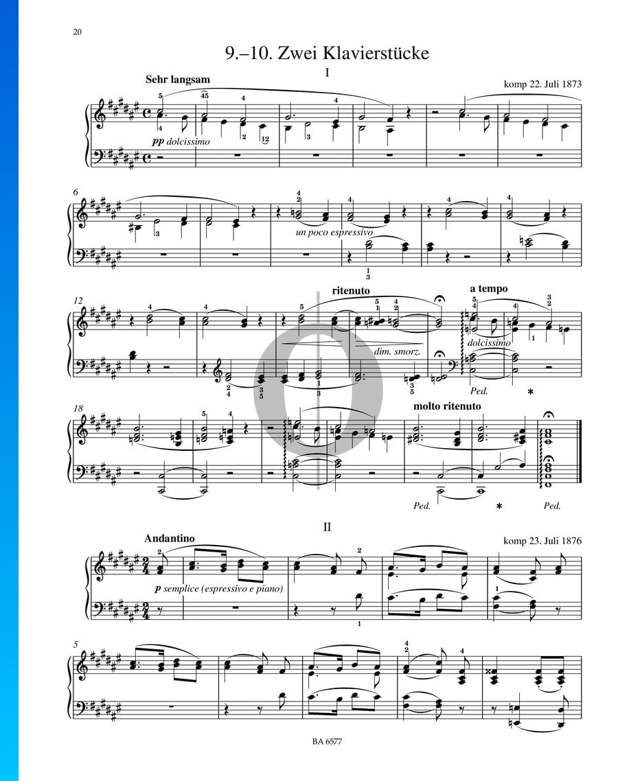 Two Piano Pieces, S.192 (Franz Liszt) Piano Sheet Music - OKTAV