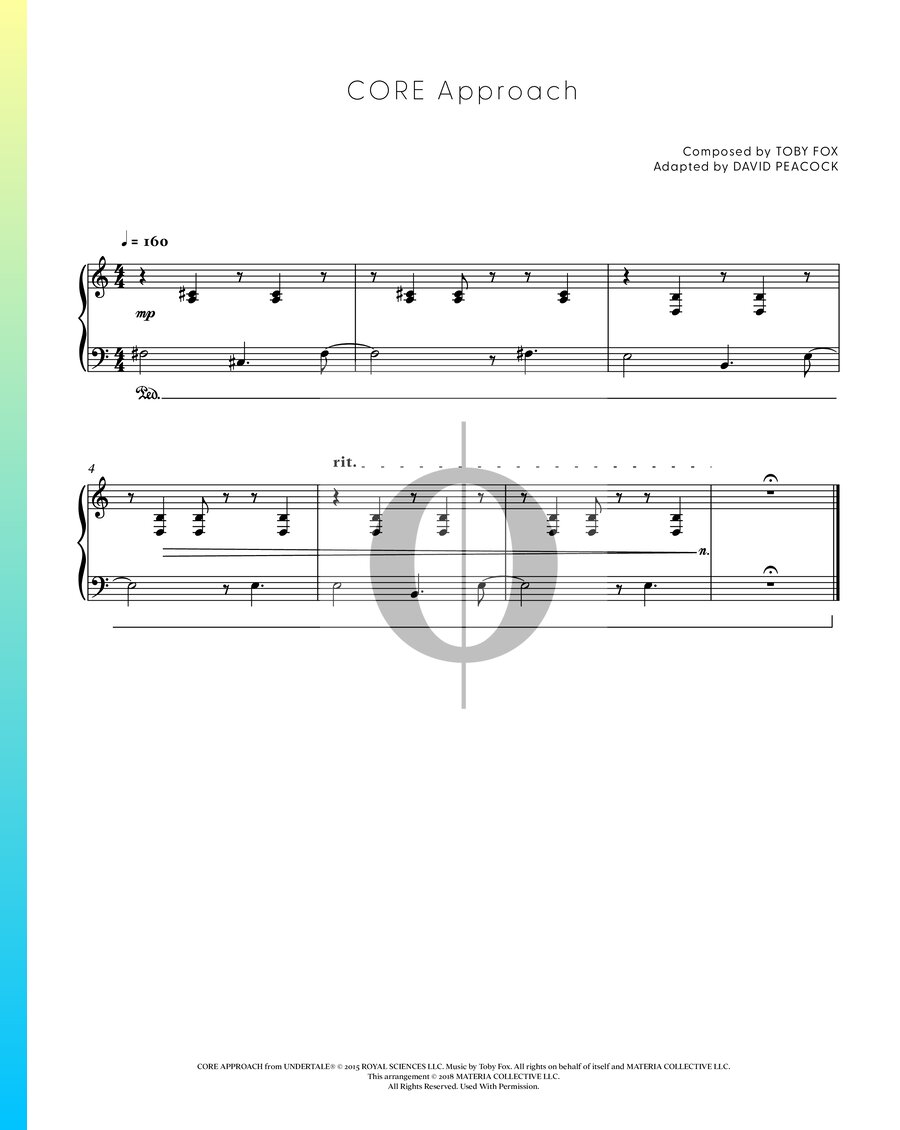 CORE Approach (Toby Fox) Piano Sheet Music - OKTAV