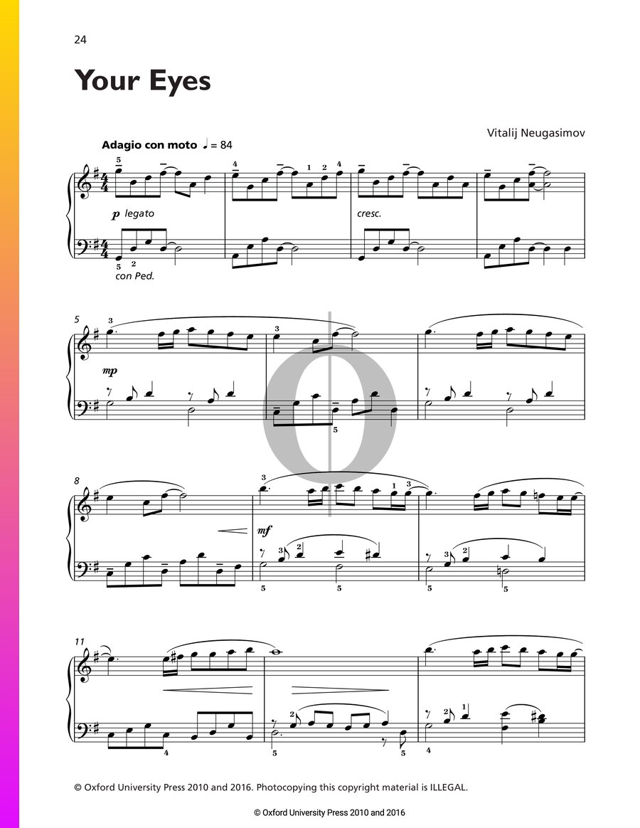 Your Eyes (Vitalij Neugasimov) Piano Sheet Music - OKTAV
