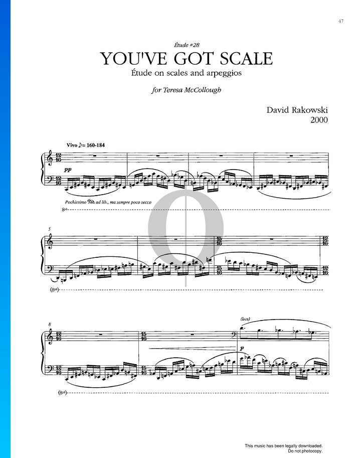 Études Book III: You've got scale (David Rakowski) Piano Sheet Music ...