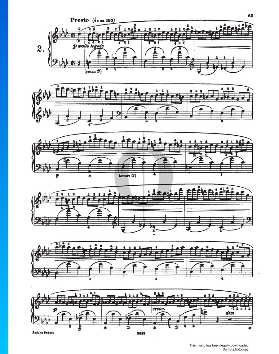 Étude in F Minor, Op. 25 No. 2 (Frédéric Chopin) Piano Sheet Music - OKTAV