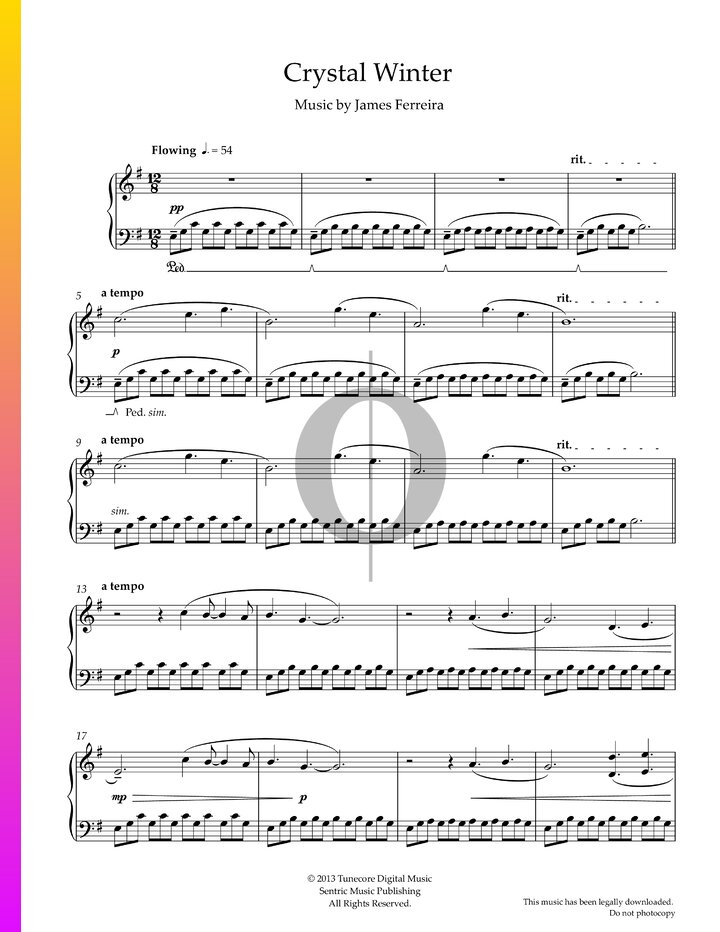 Crystal Winter Sheet Music (Piano Solo) - OKTAV