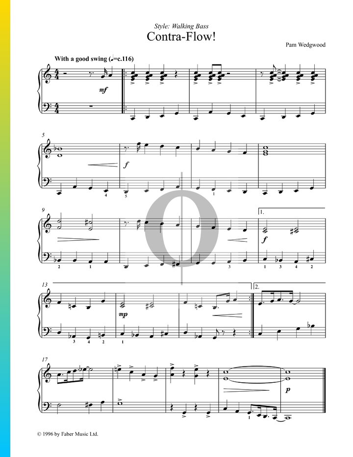 Contra-Flow! (Pam Wedgwood) Piano Sheet Music - OKTAV