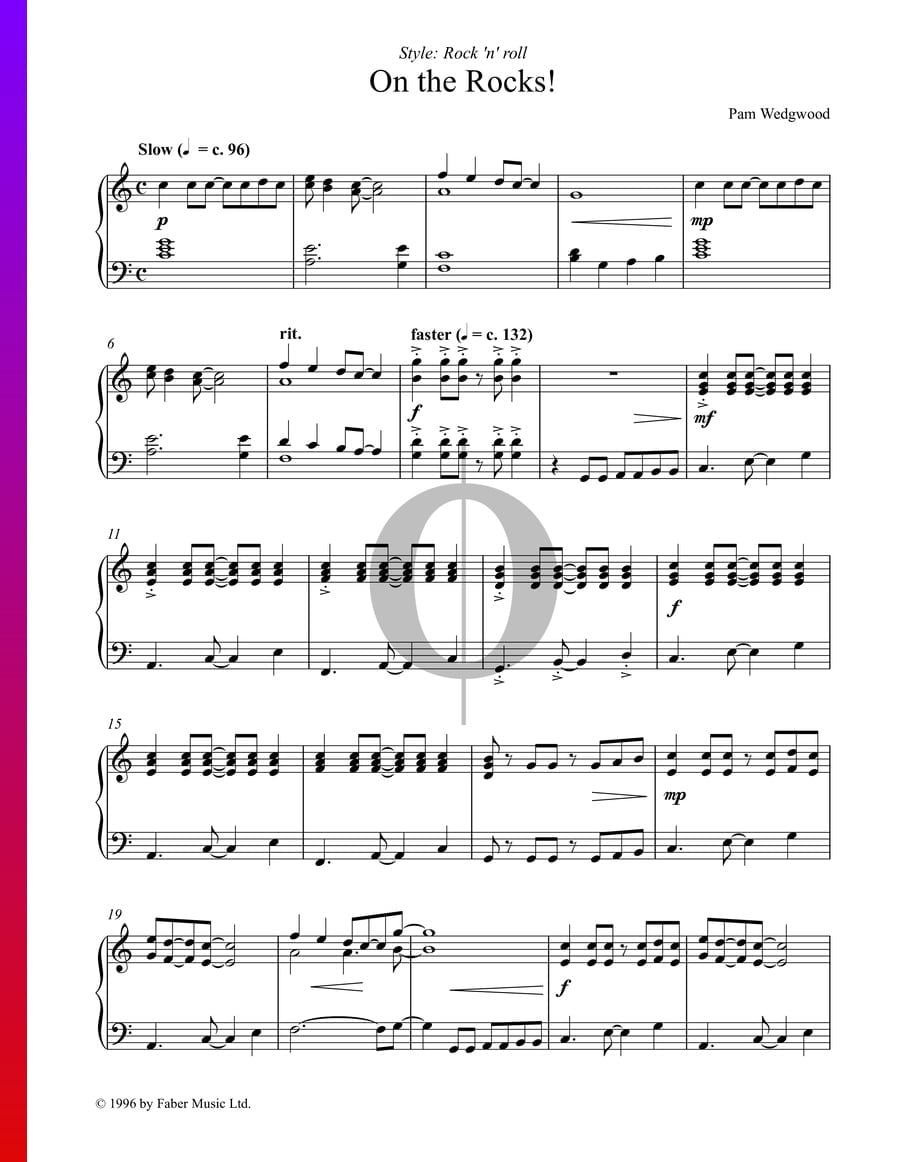 On The Rocks! (Pam Wedgwood) Piano Sheet Music - OKTAV