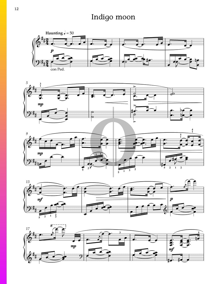 Indigo Moon (Elissa Milne) Piano Sheet Music - OKTAV