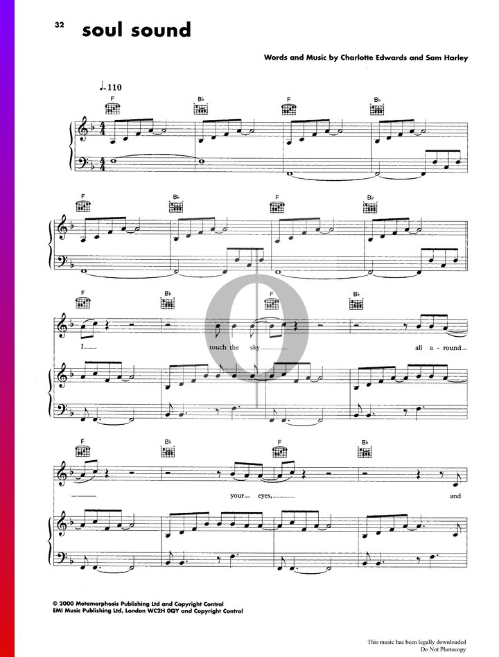 Soul Sound (Sugababes) Piano Sheet Music - OKTAV