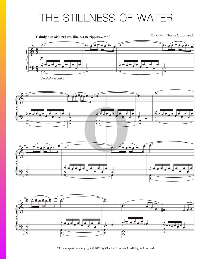 The Stillness of Water (Charles Szczepanek) Piano Sheet Music - OKTAV