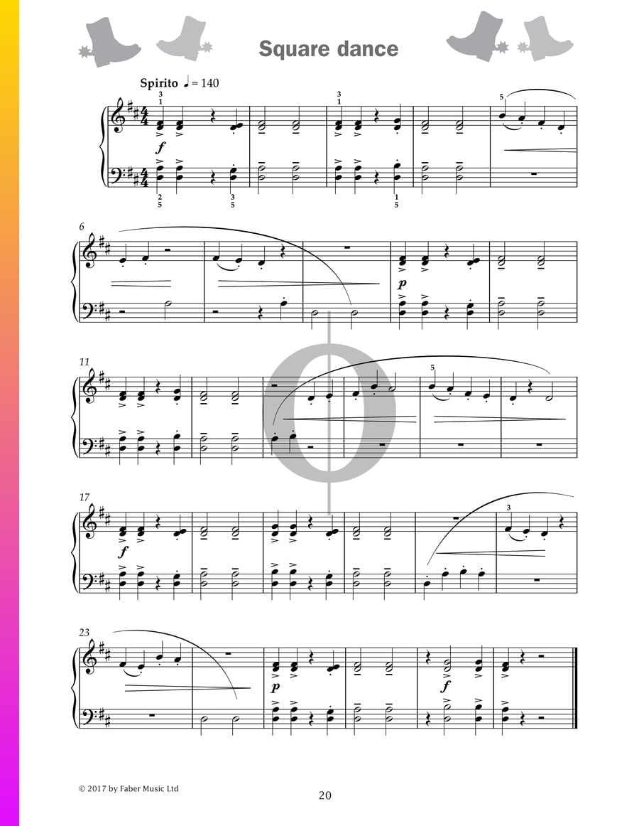 Square dance (Paul Harris) Piano Sheet Music - OKTAV