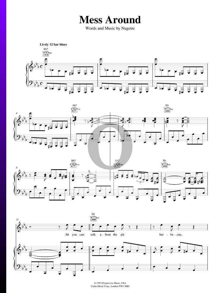 Mess Around (Ray Charles) Piano Sheet Music - OKTAV