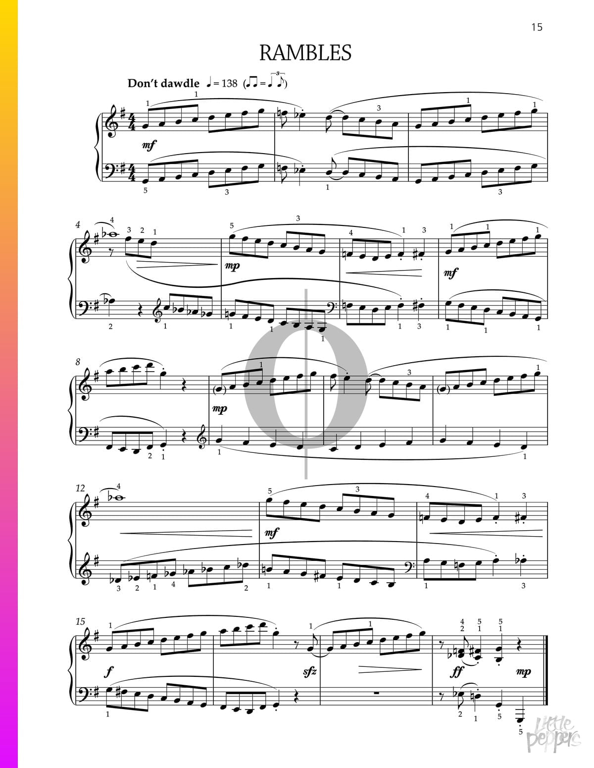 Rambles (Elissa Milne) Piano Sheet Music - OKTAV