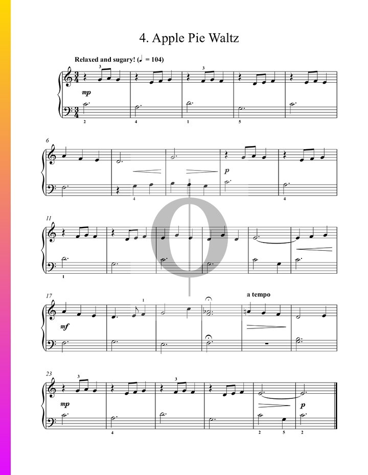 Apple Pie Waltz (Pam Wedgwood) Piano Sheet Music - OKTAV