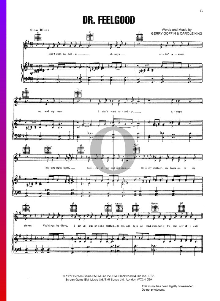 Dr. Feelgood (Aretha Franklin) Piano Sheet Music - OKTAV