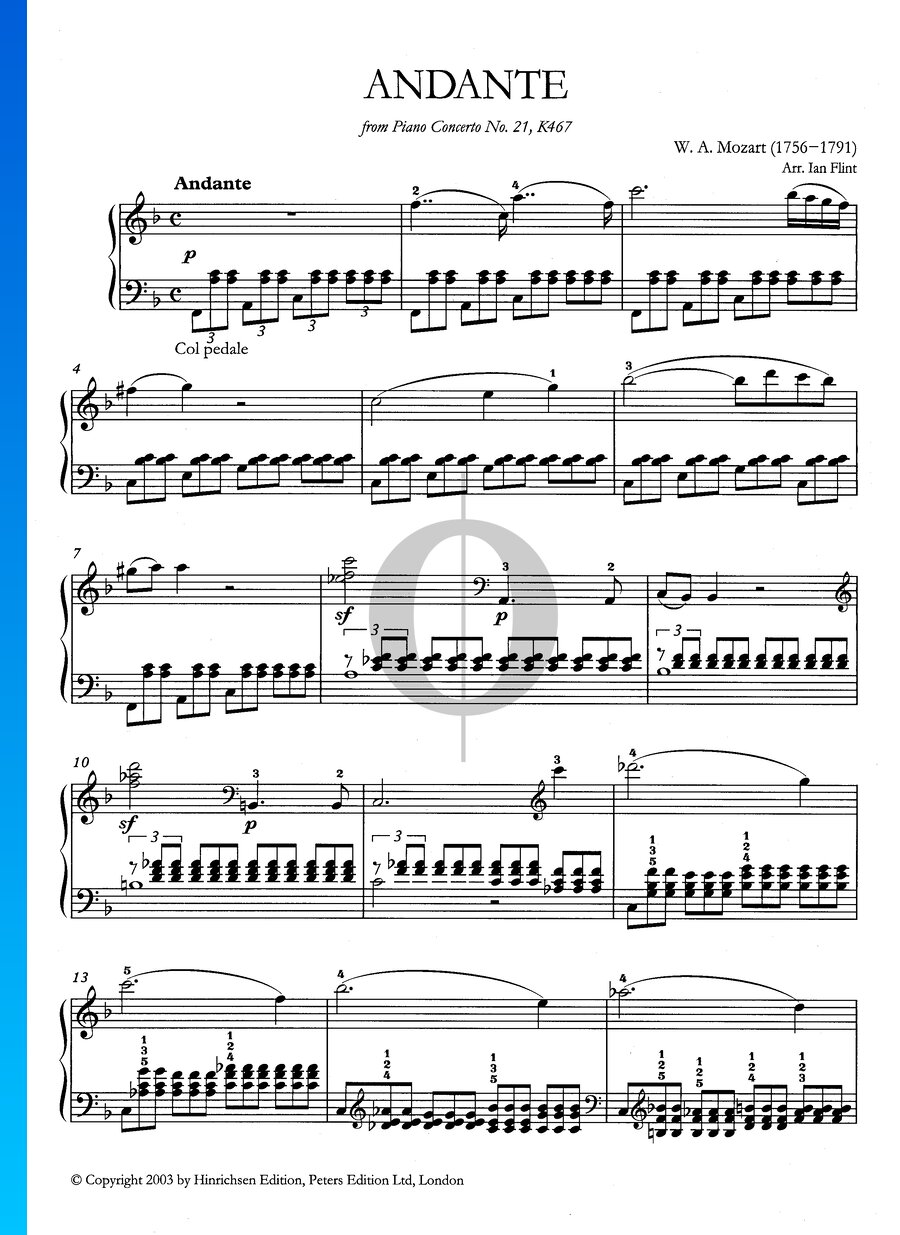 Piano Concerto No. 21 in C Major, K. 467: 2. Andante (Wolfgang Amadeus ...