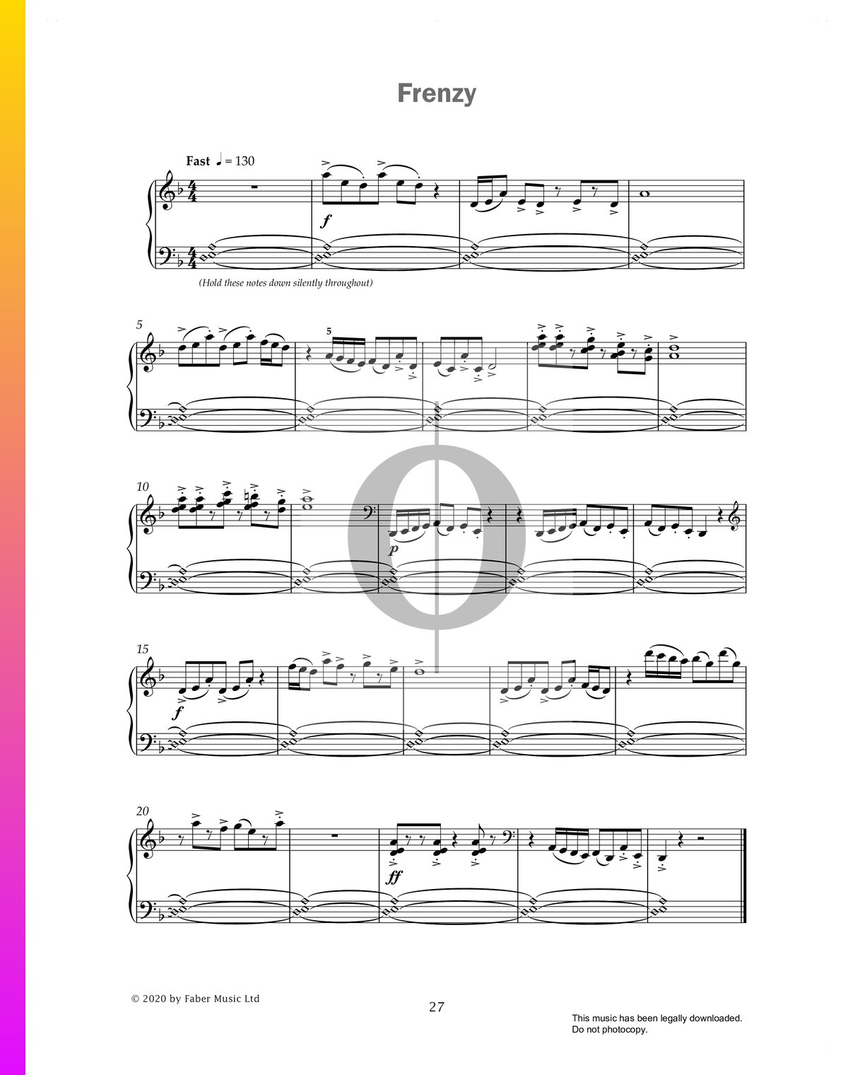 Frenzy (Paul Harris) Piano Sheet Music - OKTAV