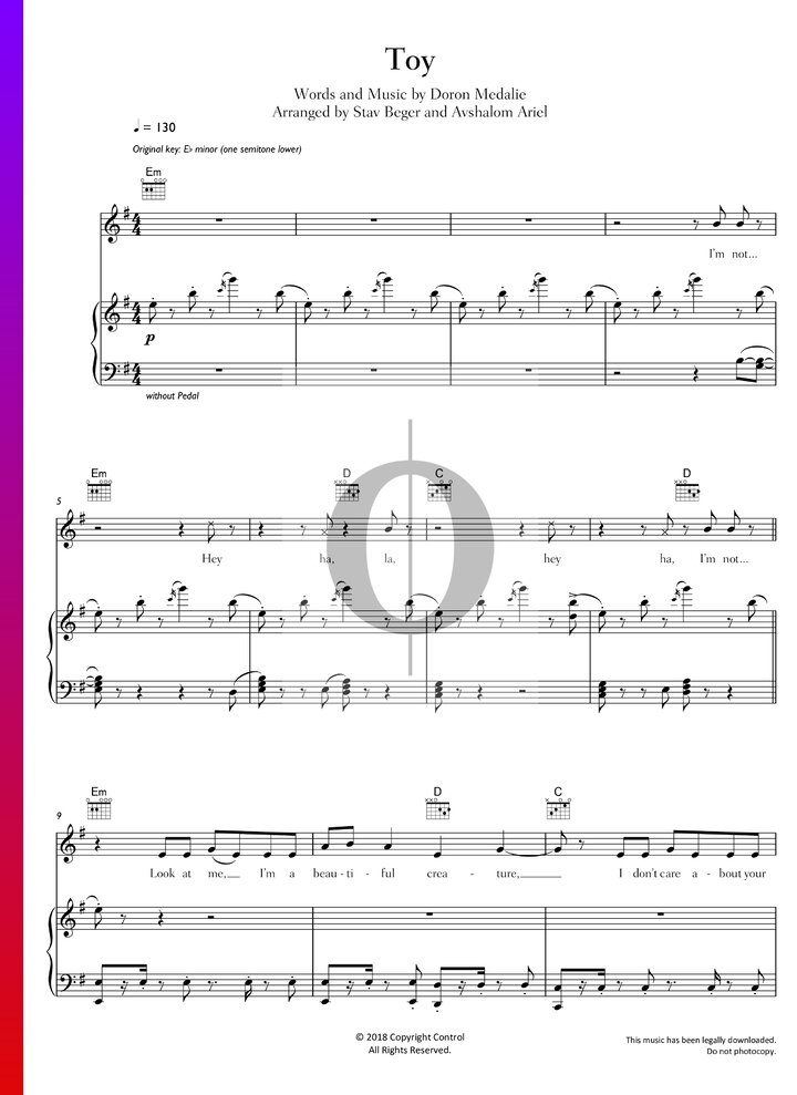 Toy (Netta) Piano Sheet Music - OKTAV
