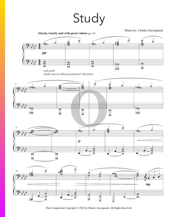 Study (Charles Szczepanek) Piano Sheet Music - OKTAV