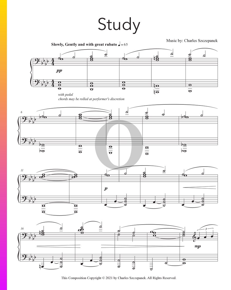 Study (Charles Szczepanek) Piano Sheet Music - OKTAV