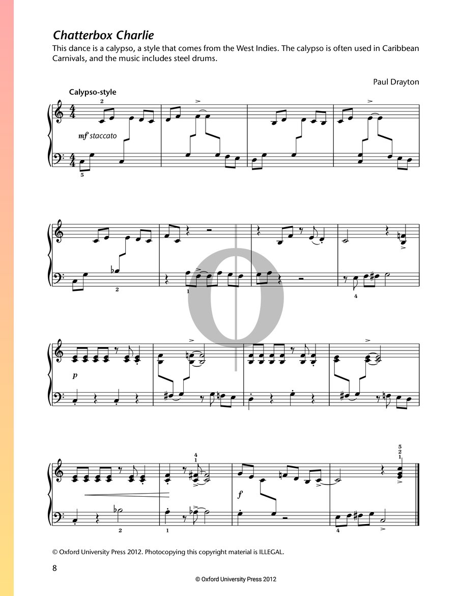 Chatterbox Charlie (Paul Drayton) Piano Sheet Music - OKTAV