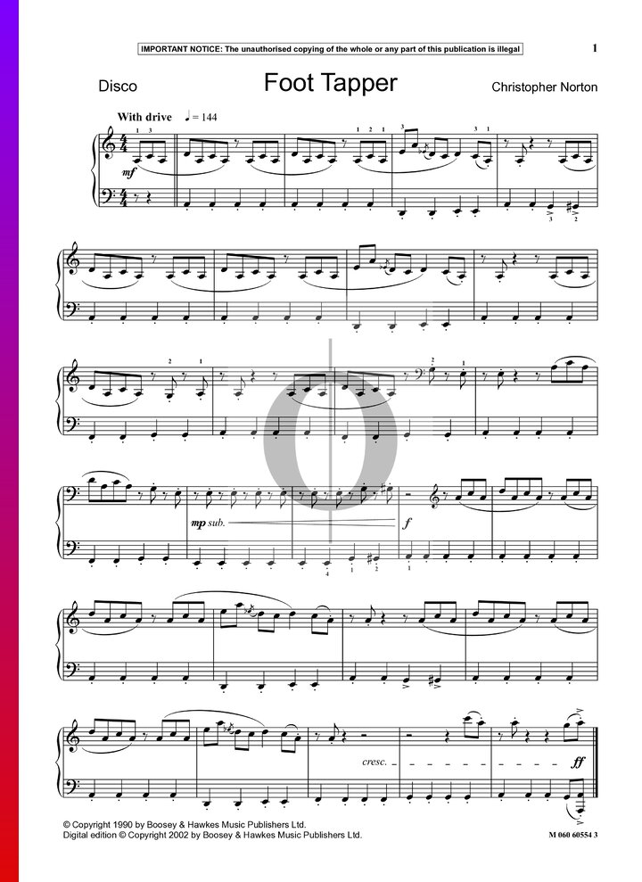 Foot Tapper (Christopher Norton) Piano Sheet Music - OKTAV