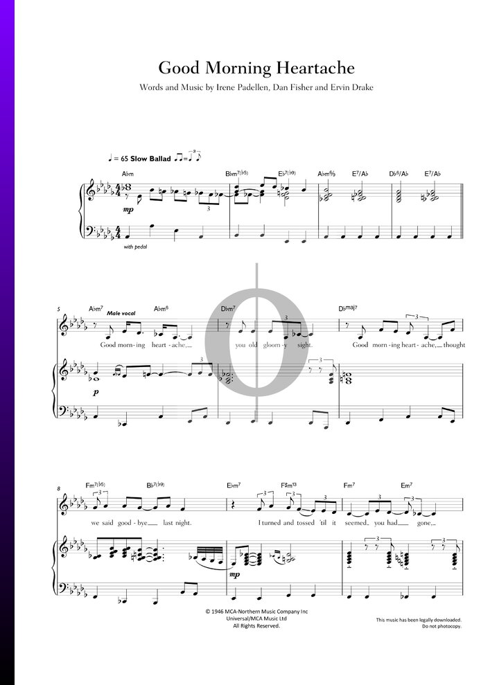 Good Morning Heartache di Jamie Cullum, Laura Mvula - Spartiti per ...