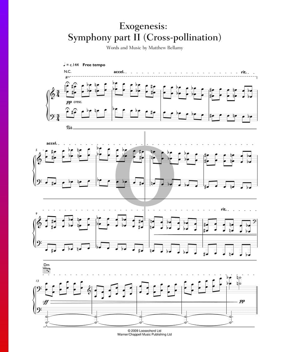 Exogenesis Symphony Part 2 (Cross Pollination) (Muse) Piano Sheet Music ...
