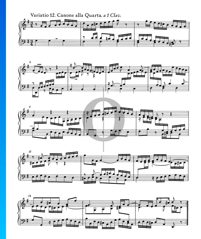 31 "Goldberg Variations" Sheet Music Downloads (PDF) & Streaming - OKTAV