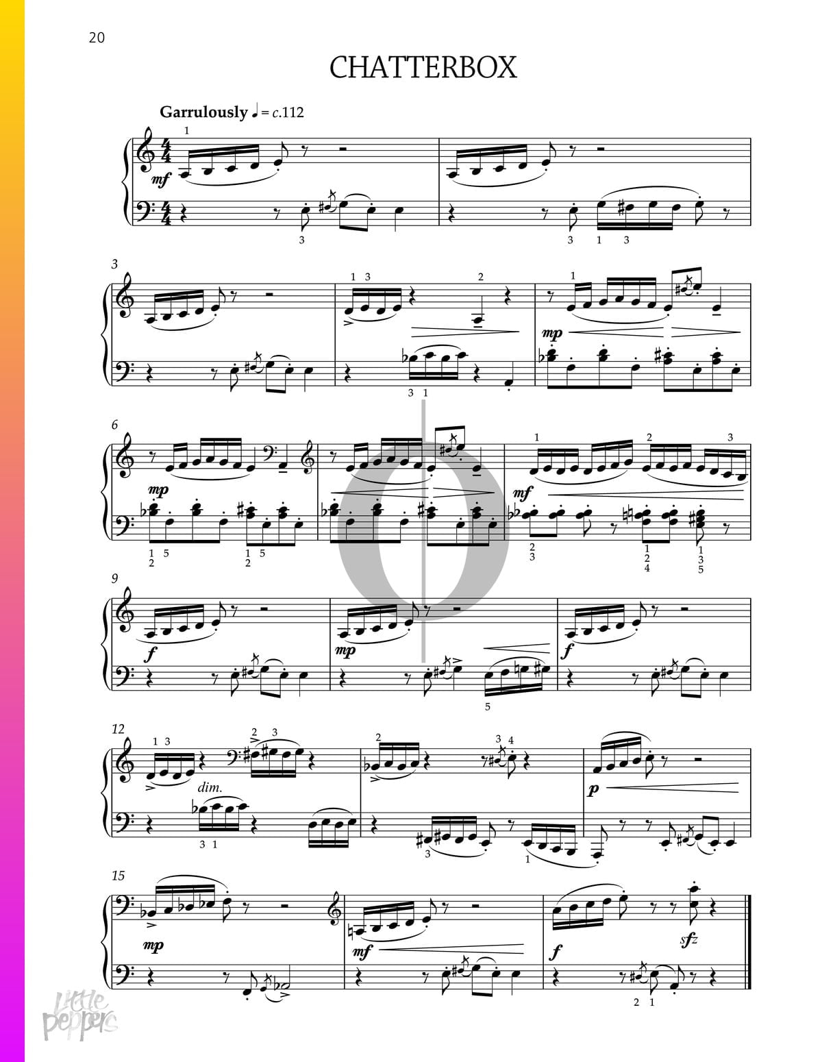 Chatterbox (Elissa Milne) Piano Sheet Music - OKTAV