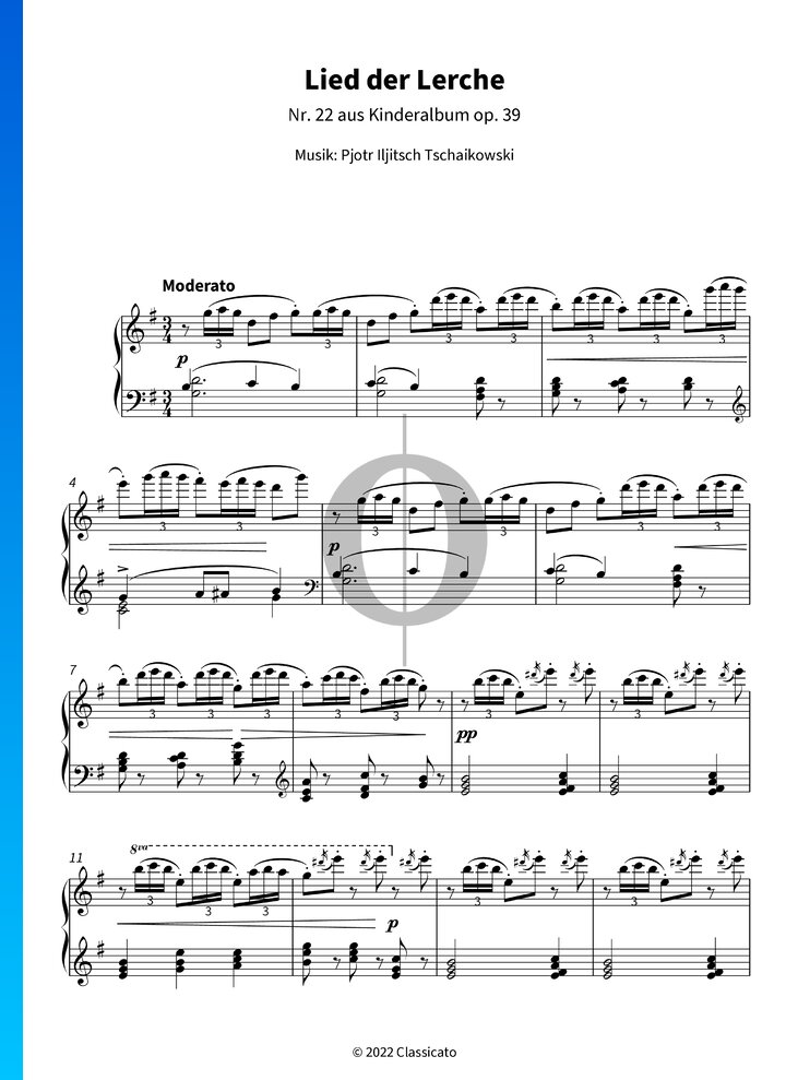 Children's Album, Op. 39: No. 22 Lark Song (Pjotr Iljitsch Tschaikowski ...