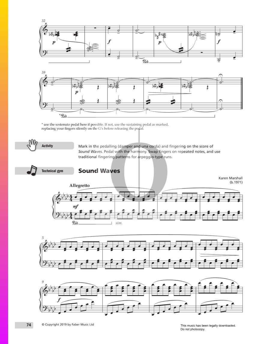 Sound Waves (Karen Marshall) Piano Sheet Music - OKTAV