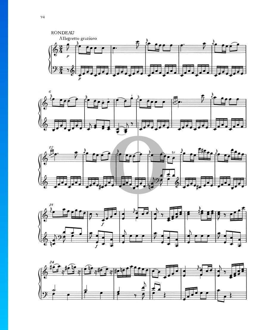 Sonata para piano n.º 7 en do mayor, KV 309 (284b): 3. Allegretto ...