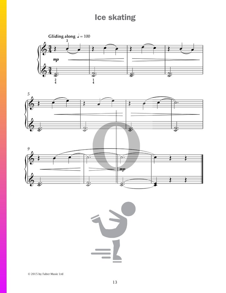 Ice skating (Paul Harris) Piano Sheet Music - OKTAV