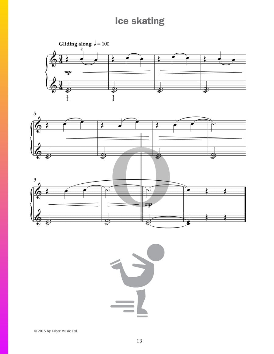 Ice skating (Paul Harris) Piano Sheet Music - OKTAV