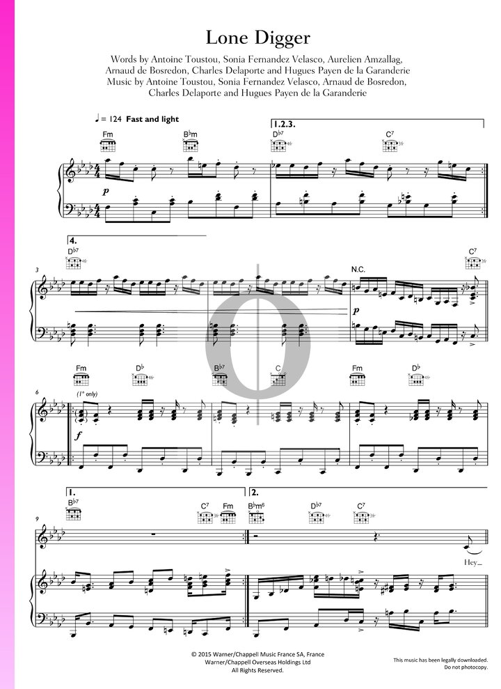 Lone Digger » Caravan Palace - Partitions de piano - OKTAV