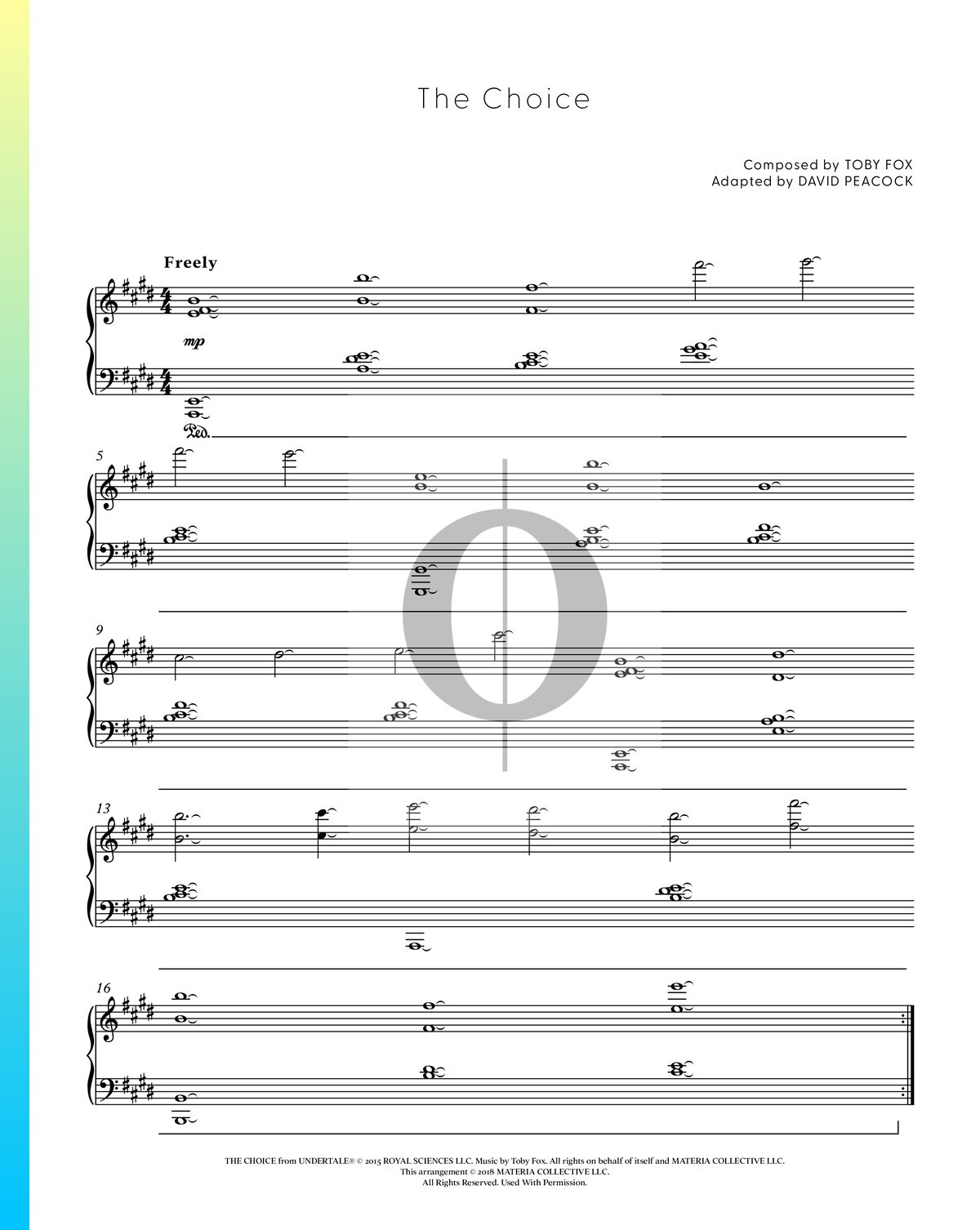 The Choice (Toby Fox) Piano Sheet Music - OKTAV