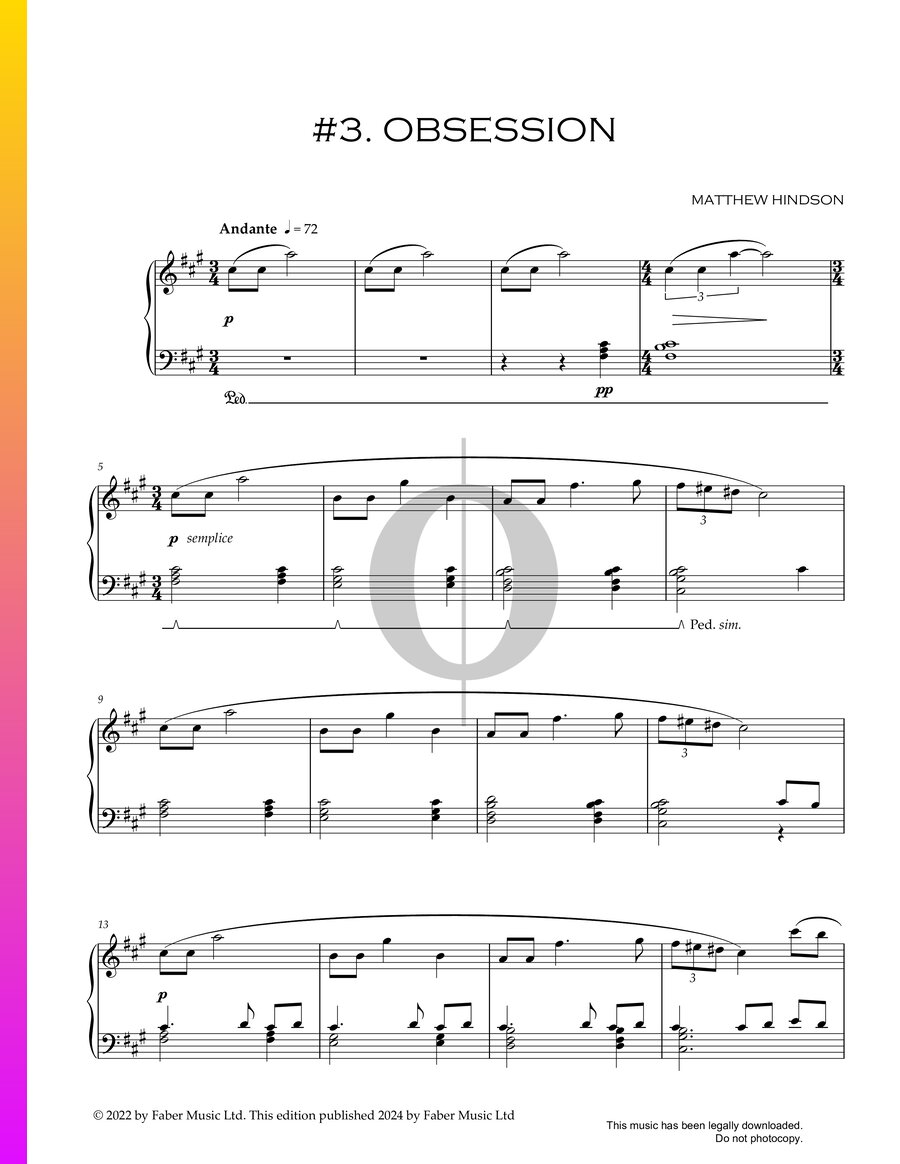 Obsession (Matthew Hindson) Piano Sheet Music - OKTAV