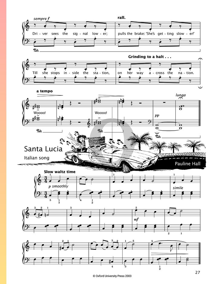 Santa Lucia (Pauline Hall) Piano Sheet Music - OKTAV