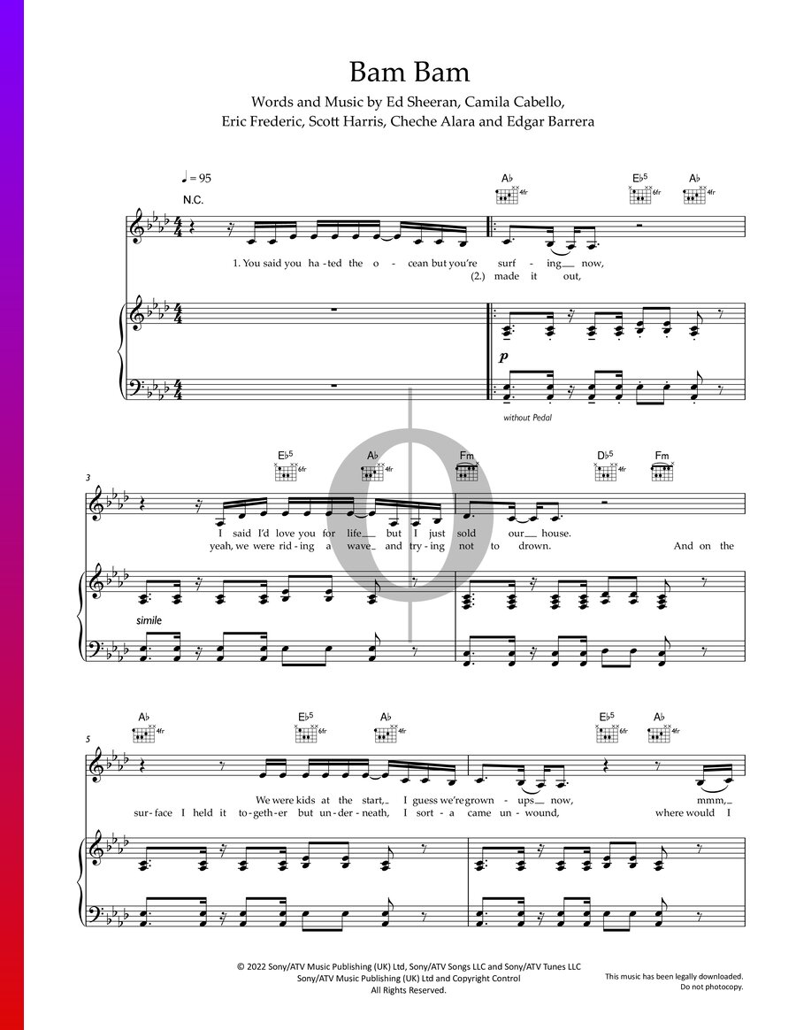 Partition Gratuite Piano Et Bam at Keith Turner blog