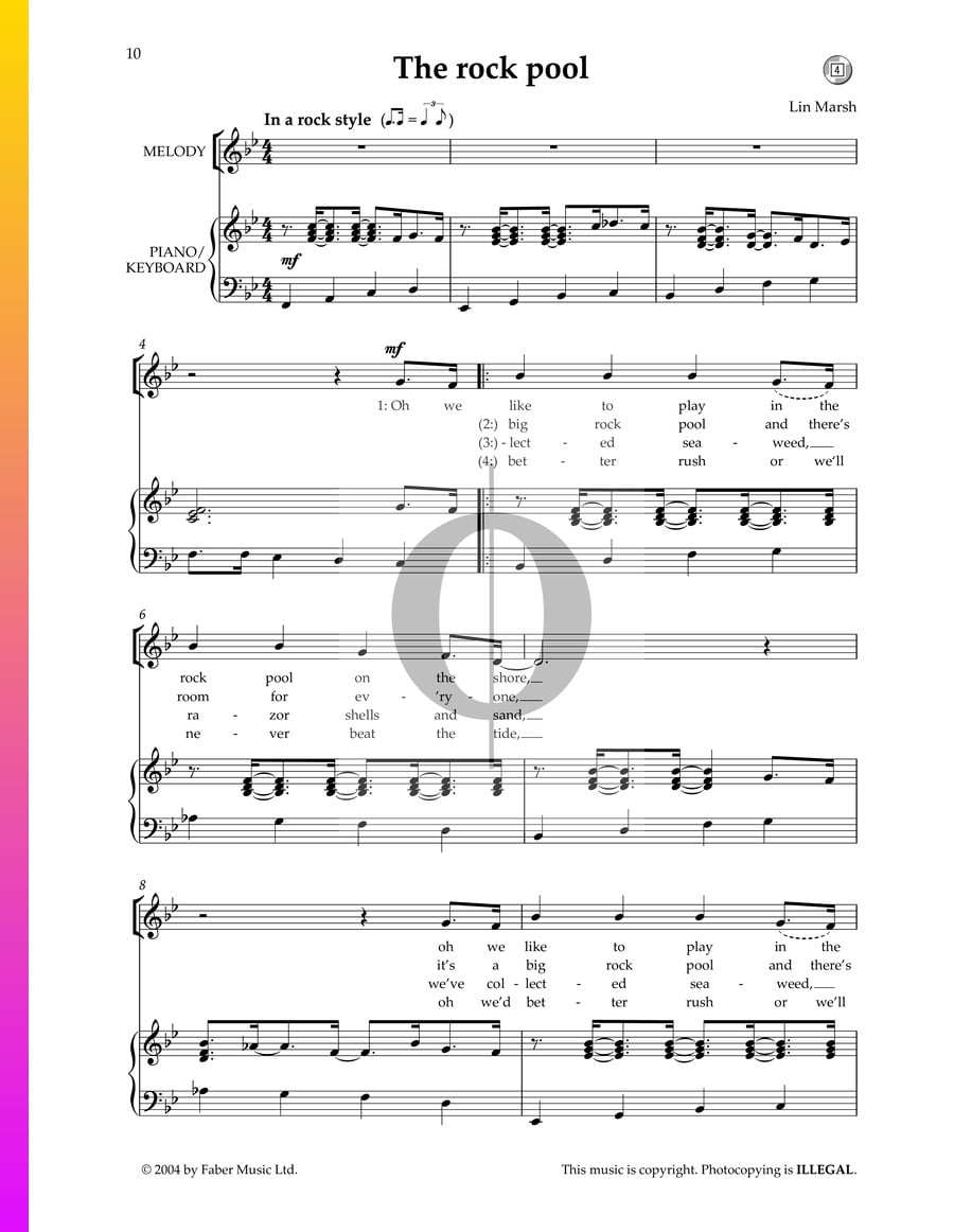 The Rock Pool (Lin Marsh) Piano Sheet Music - OKTAV