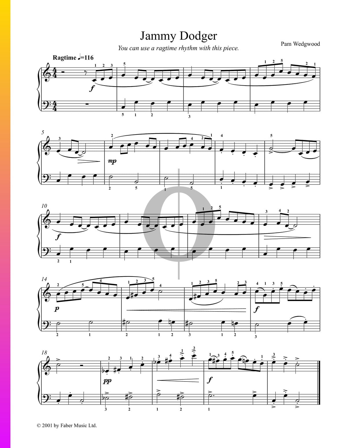 Jammy Dodger (Pam Wedgwood) Piano Sheet Music - OKTAV