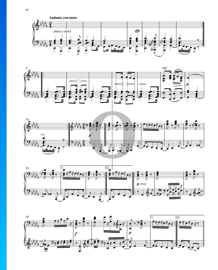 Sonata Appassionata, Op. 57: 2. Andante con moto (Ludwig van Beethoven ...