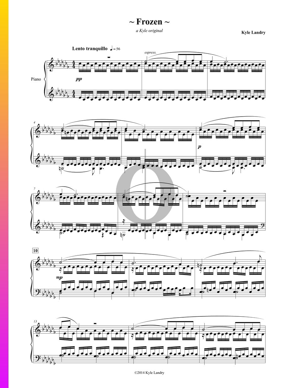 Frozen (Kyle Landry) Piano Sheet Music - OKTAV
