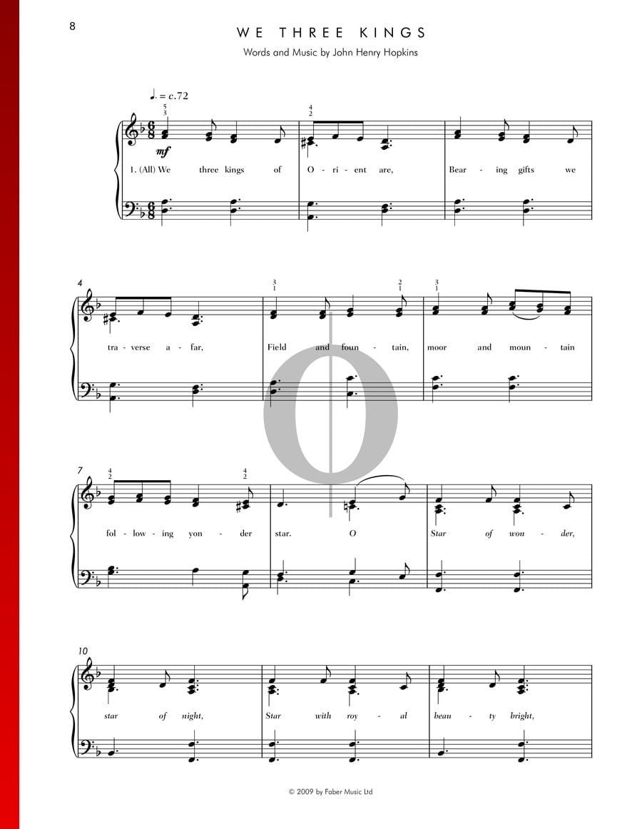 We Three Kings Sheet Music (Piano, Voice) - PDF Download & Streaming ...
