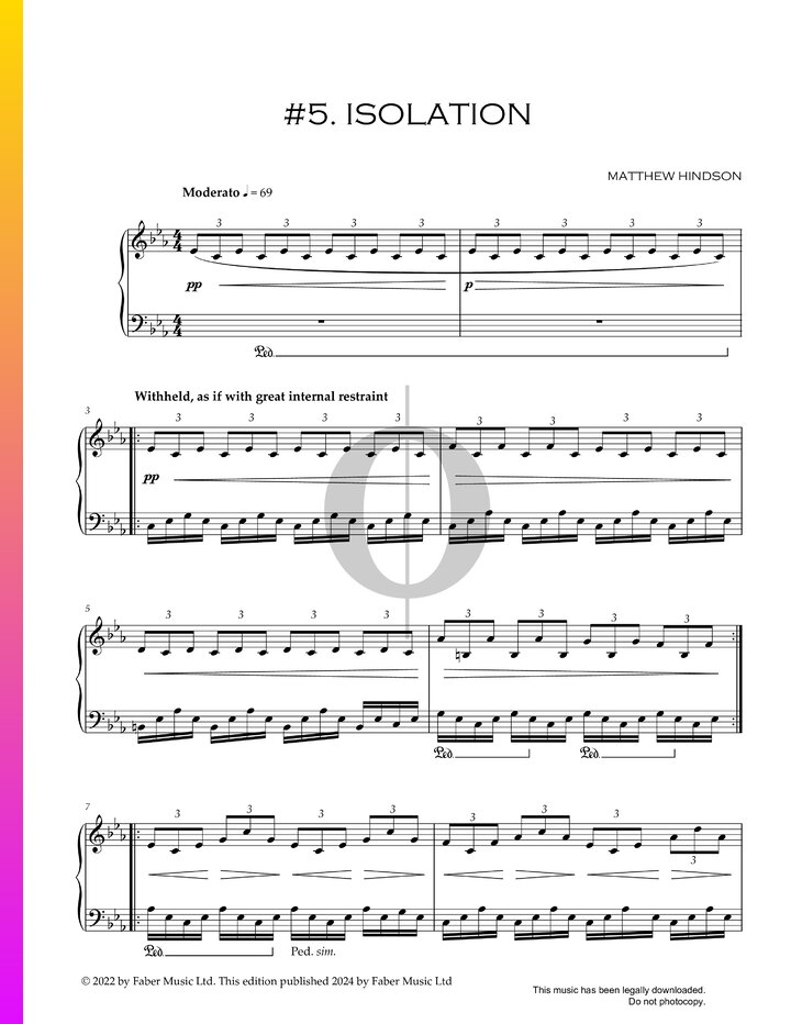 Isolation (Matthew Hindson) Piano Sheet Music - OKTAV Isolation (Matthew Hindson) Piano Sheet Music - OKTAV