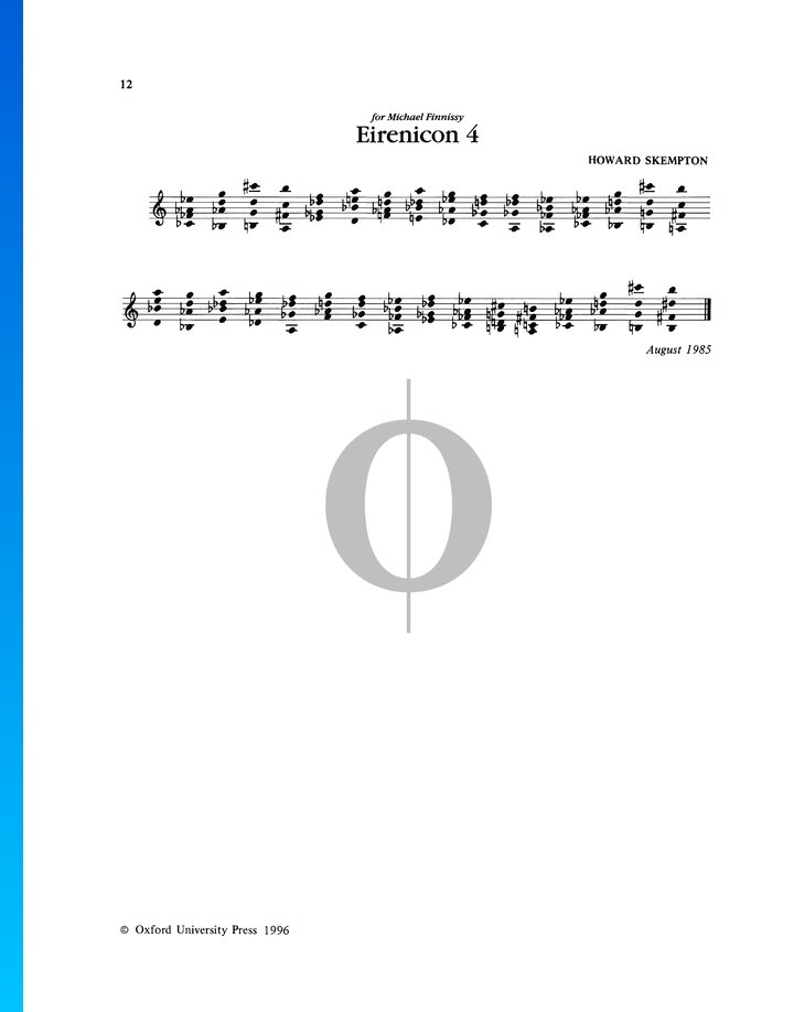 Eirenicon 4 (Howard Skempton) Piano Sheet Music - OKTAV